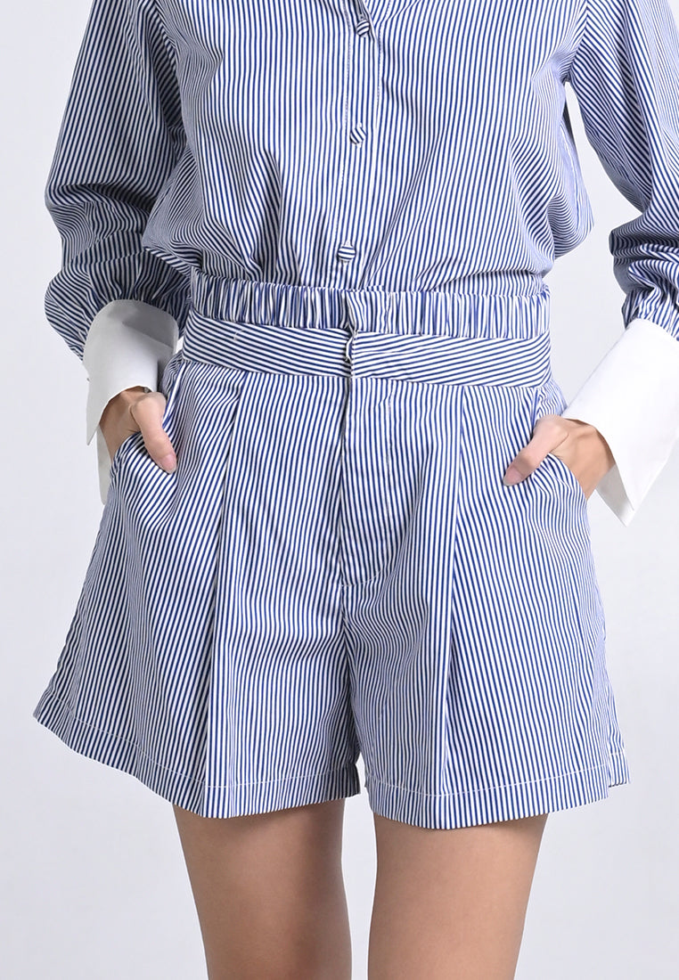 Archetype Travel Harkin Shorts (Striped Blue) – Plains & Prints