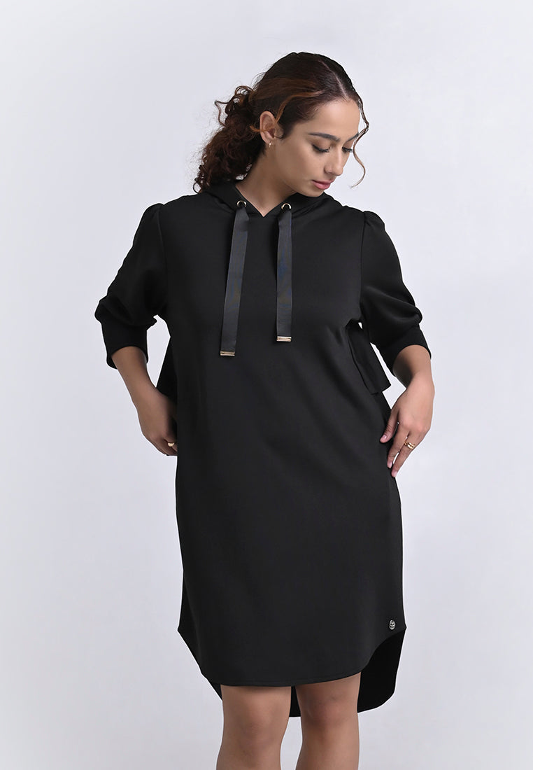 Archetype Travel Healy Quarter Sleeve Dress (Black) – Plains & Prints