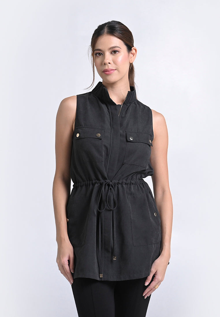 Archetype Travel Hooper Sleeveless Tunic Dress (Black) – Plains & Prints
