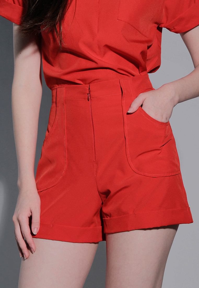 Holiday 2025 Irving Shorts (Red) – Plains & Prints